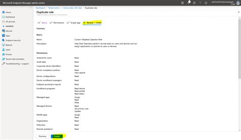 Create Custom Intune Helpdesk Operator Role Deploy Device Management Blog