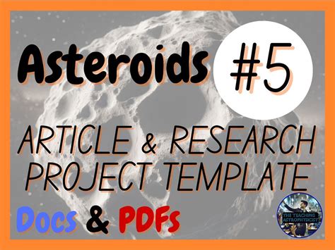 Asteroids Science Research Project Article 5 Astronomy Astrophysics Teaching Resources