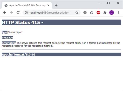 💻 Spring Status 415 The Server Refused This Request Because