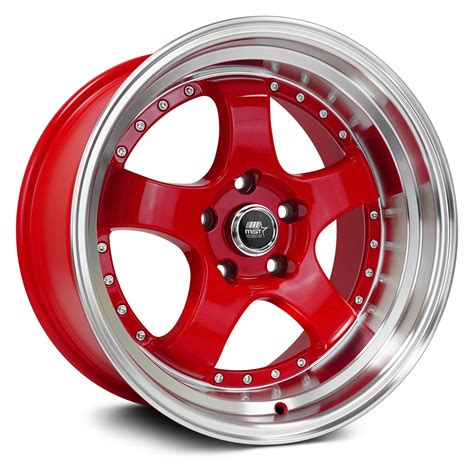MST MT07 Wheels Red With Machined Lip Rims 07 7965 20 RED