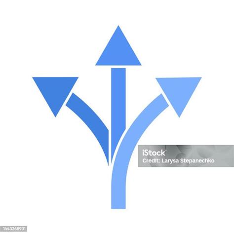 3 방향 화살표 아이콘입니다 도로 표지판 방향 벡터 화살표에 대한 스톡 벡터 아트 및 기타 이미지 화살표 3가지 개체 오솔길 Istock