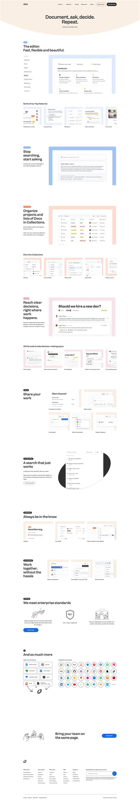 slite website design lapa ninja