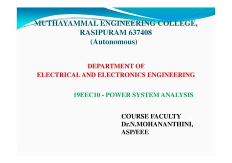 Power System Analysis 254ppt Pdf