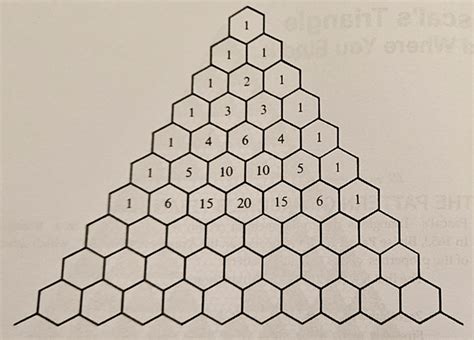 tikz pgf hexagonal pascal s triangle with blank rows tex latex