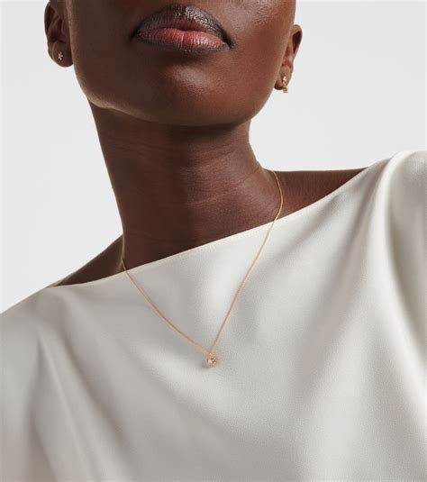 Soleil Simple 18kt Gold Necklace With Diamonds In Gold Sophie Bille