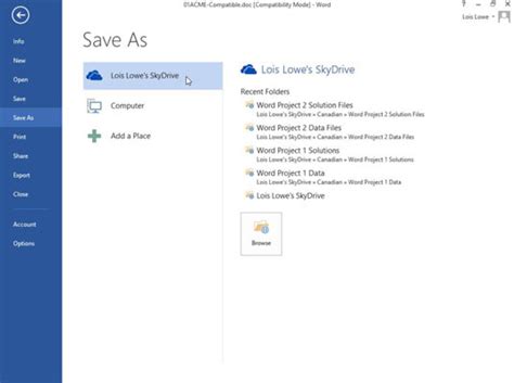 Basics Of Word S Save And Open Dialog Boxes Dummies