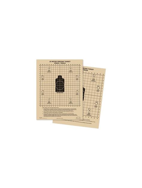 Accurate 25m Zeroing Target For M16a2 M16a4 And M4 Carbine
