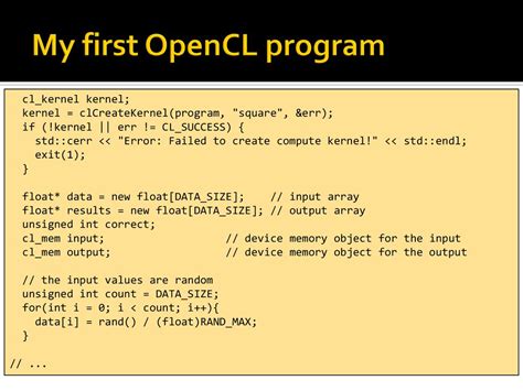 Opencl Introduction Ppt Download
