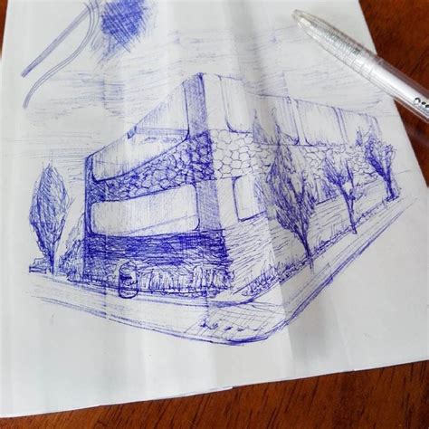 Casa Sketch On Puke Bag Artistic Drawing Inspiration