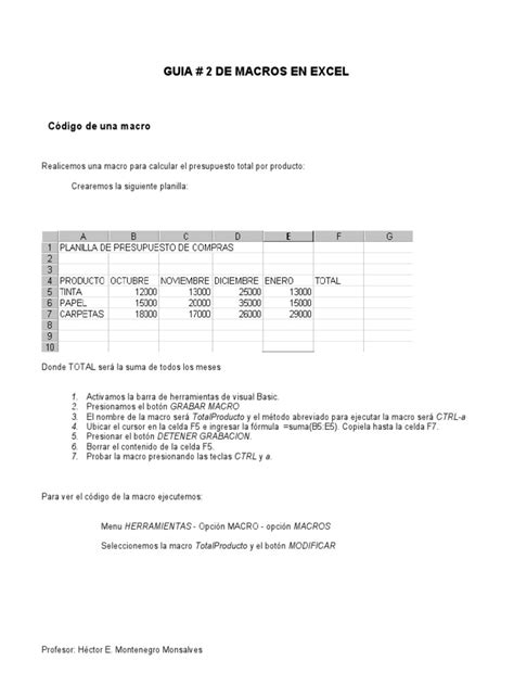 guía macros excel pdf macro informática informática