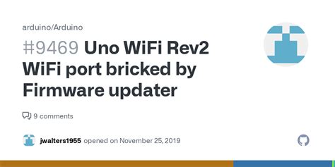 Uno WiFi Rev WiFi Port Bricked By Firmware Updater Issue Arduino Arduino GitHub