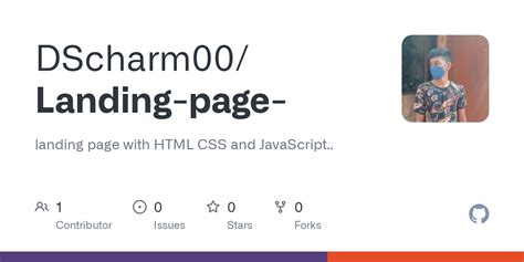 GitHub DScharm Landing Page Landing Page With HTML CSS And JavaScript