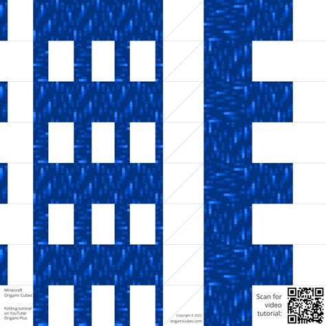 Origami Minecraft Water Block Texture And Template