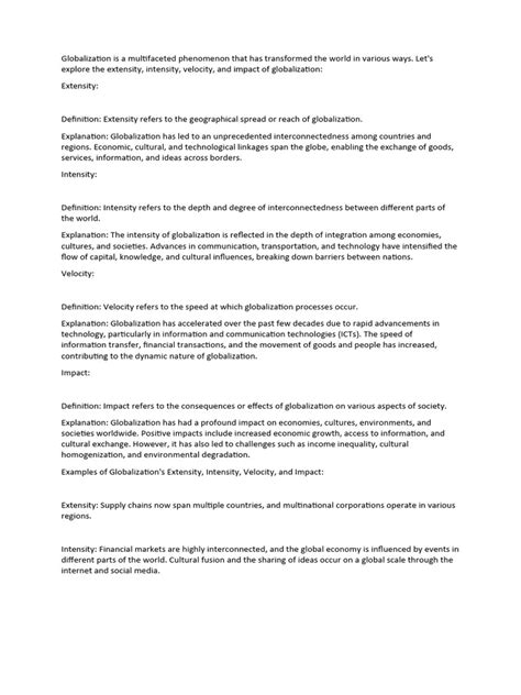 Elements Of Globalization Pdf Globalization Economies