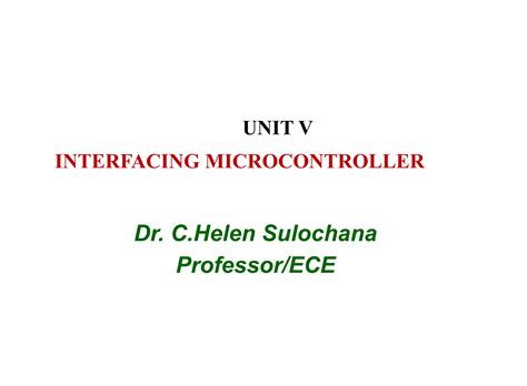 Interfacing 8051 Microcontroller With Timer And Display Ppt