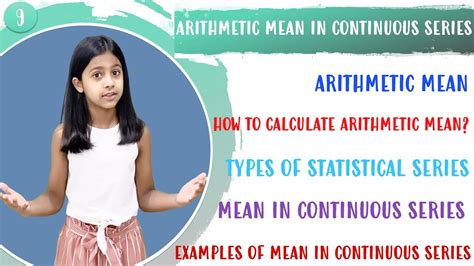 How To Calculate Arithmetic Mean In Continuous Series Youtube