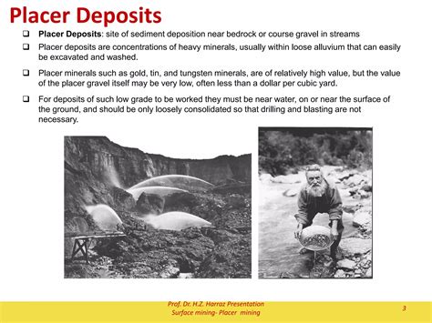 Topic 7 Mining Methods Part Iii Surface Mining Placer Mining Pdf