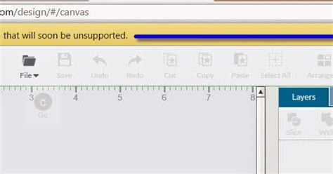 The Non Crafty Crafter CRICUT Design Space Chrome Plugin Message