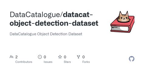 GitHub DataCatalogue Datacat Object Detection Dataset DataCatalogue Object Detection Dataset