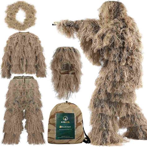 Kalkal Woodland Desert Ghillie Suit Hunting Camouflage Apparel