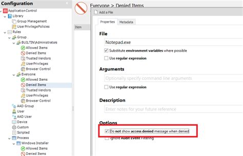 Non Configurable Application Control My First Look At User Security