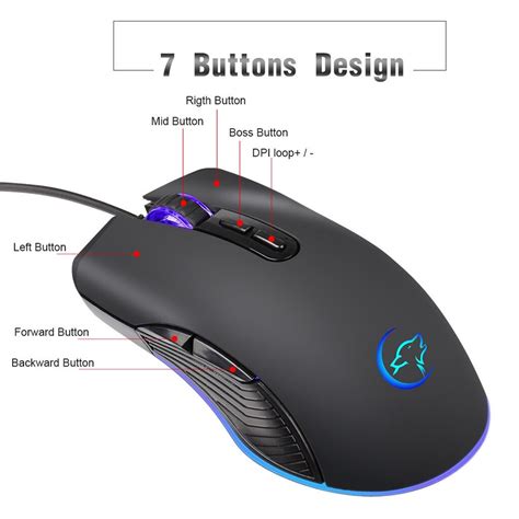 Led Optical Usb Wired Gaming Mice Mouse 7buttons 3 Vicedeal