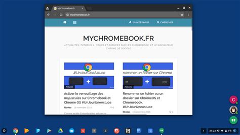 La scrollbar devient discrète sous Chrome OS et Chromebook Mychromebook fr
