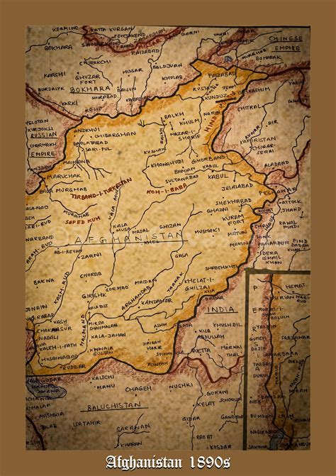 Hand Sketched Recreation Of A 1890 Dated Map Of Afghanistan The Link