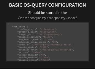 OSQuery Monitoring System Process PDF Operating Systems Computer Software And Applications