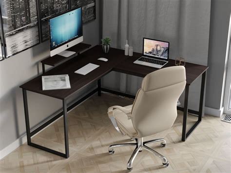 Кутовий стіл компютерний письмовий із металевим каркасом у стилі Лофт Loft Drevogoods