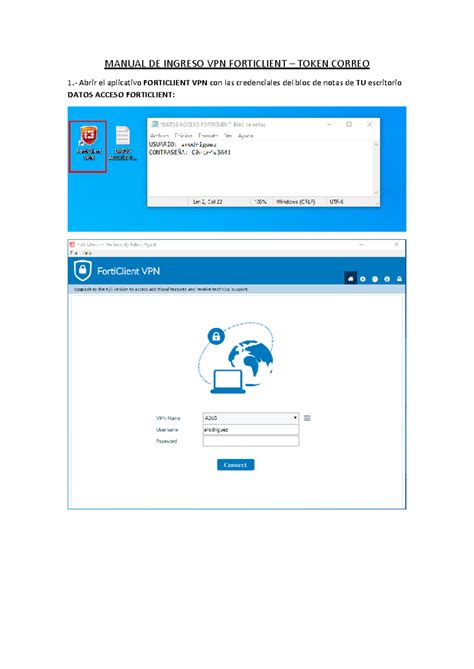 Manual Acceso Forticlient Token Correo Logistica Manual De