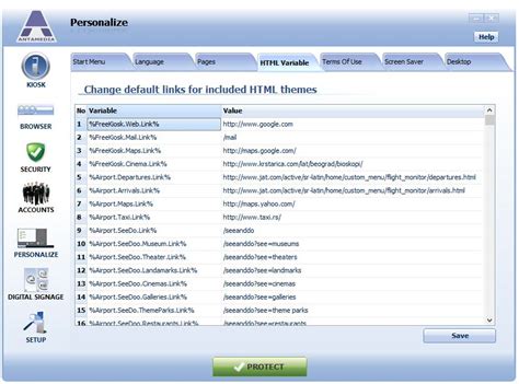 Kiosk Html Variables I Antamedia Software