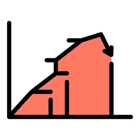 Premium Vector Regression Business Icon Outline Regression Business Vector Icon Color Flat