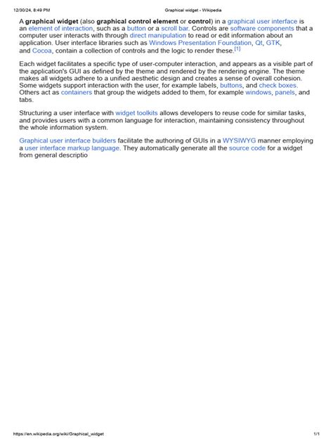 Graphical Widget Wikipedia Pdf