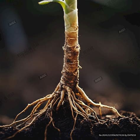 Ai创作图植物根系微距 麦苗根部特写 根系特写 高清根系 根根起 生长中的根 破土而出的笋 新鲜人参详情 伸出泥土的春笋 苗与根 生根发芽 根与苗 人参之王 人参苗 根系素材 昵图网