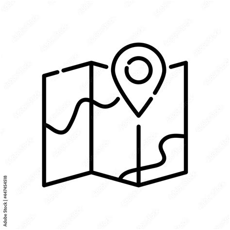 Map Vector Outline Icon Style Illustration EPS 10 File Stock Vector Adobe Stock