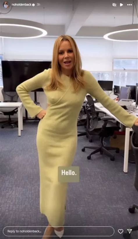 Amanda Holden 53 Goes Braless In Sheer Cut Out Dress And Admits Its