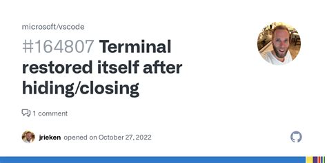 Terminal Restored Itself After Hidingclosing · Issue 164807