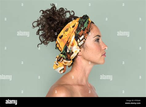 Caucasian Woman Side View Stock Photo Alamy
