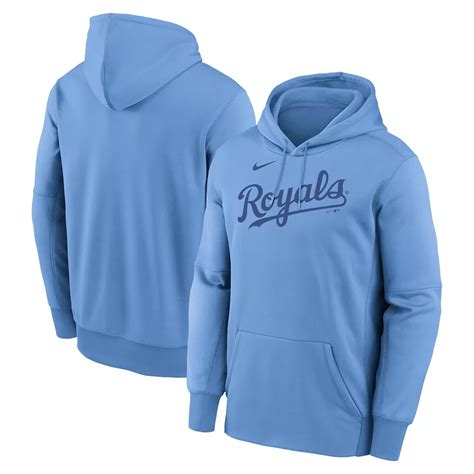 Mens Nike Light Blue Kansas City Royals Club Hoodie