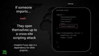 Security Of Go Modules And Vulnerability Scanning In GoCenter PPT