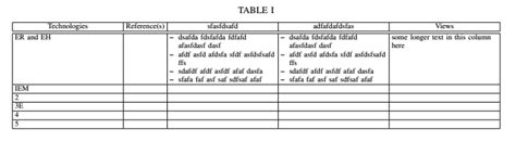Tables Adjusting One Column Width While Others Remain Same In Tabular