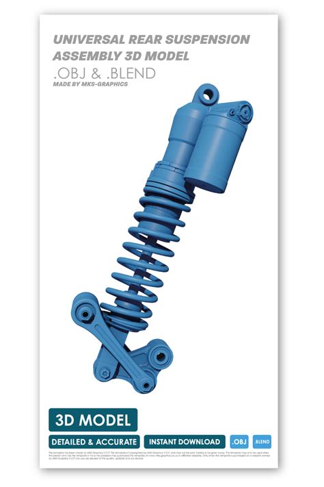 Universal Rear Suspension Assembly 3d Model Obj And Blend Mks