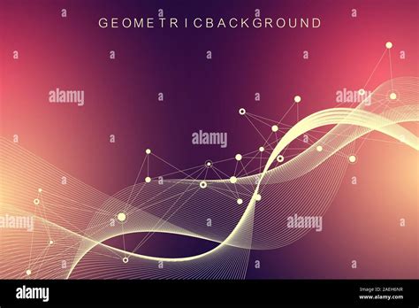 Abstract Dynamic Motion Lines And Dots Background With Colorful Particles Digital Streaming