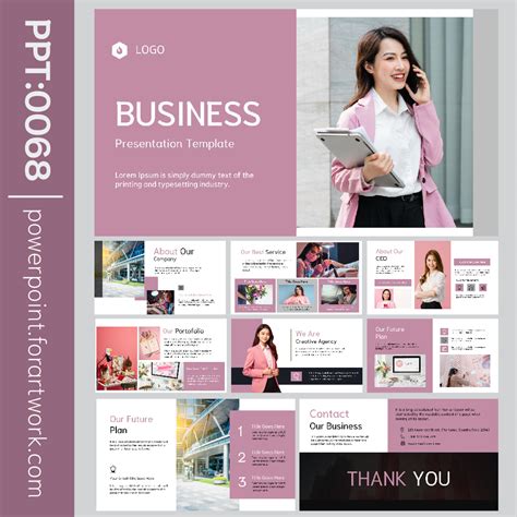 เทมเพลต Powerpoint ประวัติส่วนตัว สีชมพู สวยๆ 0068 เทมเพลต Powerpoint สวยๆ