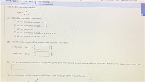 Solved Consider The Following Function F X 1x 6 A ﻿state