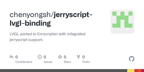 Github Chenyongshjerryscript Lvgl Binding Lvgl Ported To Emscripten