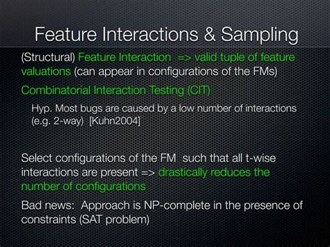 Structural Feature Interactions For Variability Intensive Systems Testing Ppt