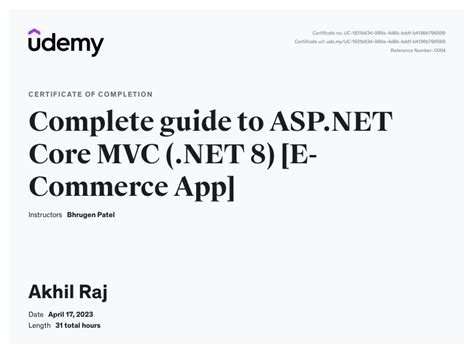 Akhil Raj On Linkedin Video Aspnetcore Certification Udemy Core Dotnetcore