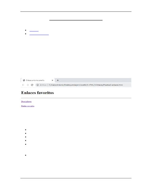 Practica Html5 03 Enlaces Pdf Hipervínculo Html
